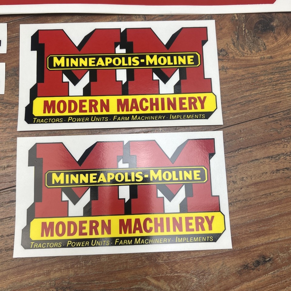 MINNEAPOLIS MOLINE MODEL R TRACTOR DECAL STICKER SET - NEW - FREE ...