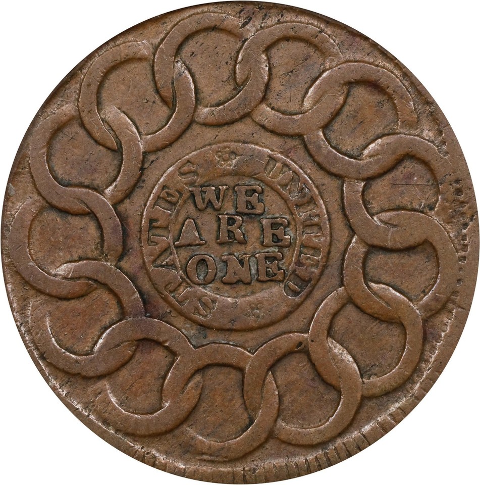 1787 N 7-t R-4 PCGS VF 35 States United Fugio Cent Colonial Coin FREE ...