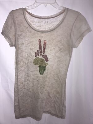 Signorelli "OMNI PEACE" Long Graphic T Shirt No Size Tag | eBay