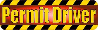 10 x 3 red Permit Driver Sticker Vinyl Car Window Decal Stickers Decals ...