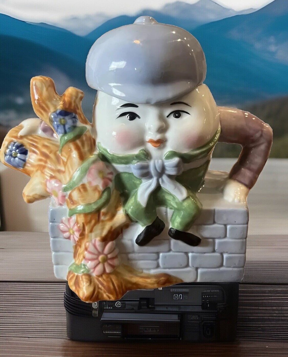 Feitx Porcelain Humpty Dumpty Teapot Cute Whimsical 7.5” x Feitx Porcelain Humpty Dumpty Teapot Cute Whimsical 7.5” x
