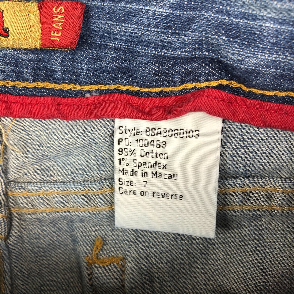 Mudd Straight Denim Juniors Size 7 Mid Rise Medium Wash 27 in Inseam ...