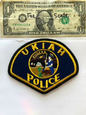 Ukiah California Police patch Un-sewn great condition | eBay