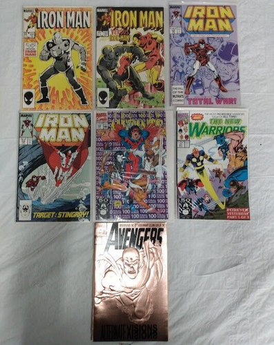 Mixed lot of MARVEL COMICS~IRON MAN, THE NEW MUTANTS, AVENGERS, THE NEW ...
