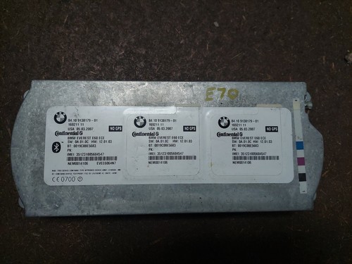 BMW E70 X5 07-13 BLUETOOTH MODULE ECU CONTROL 8410 9138179-01 23292523 ...