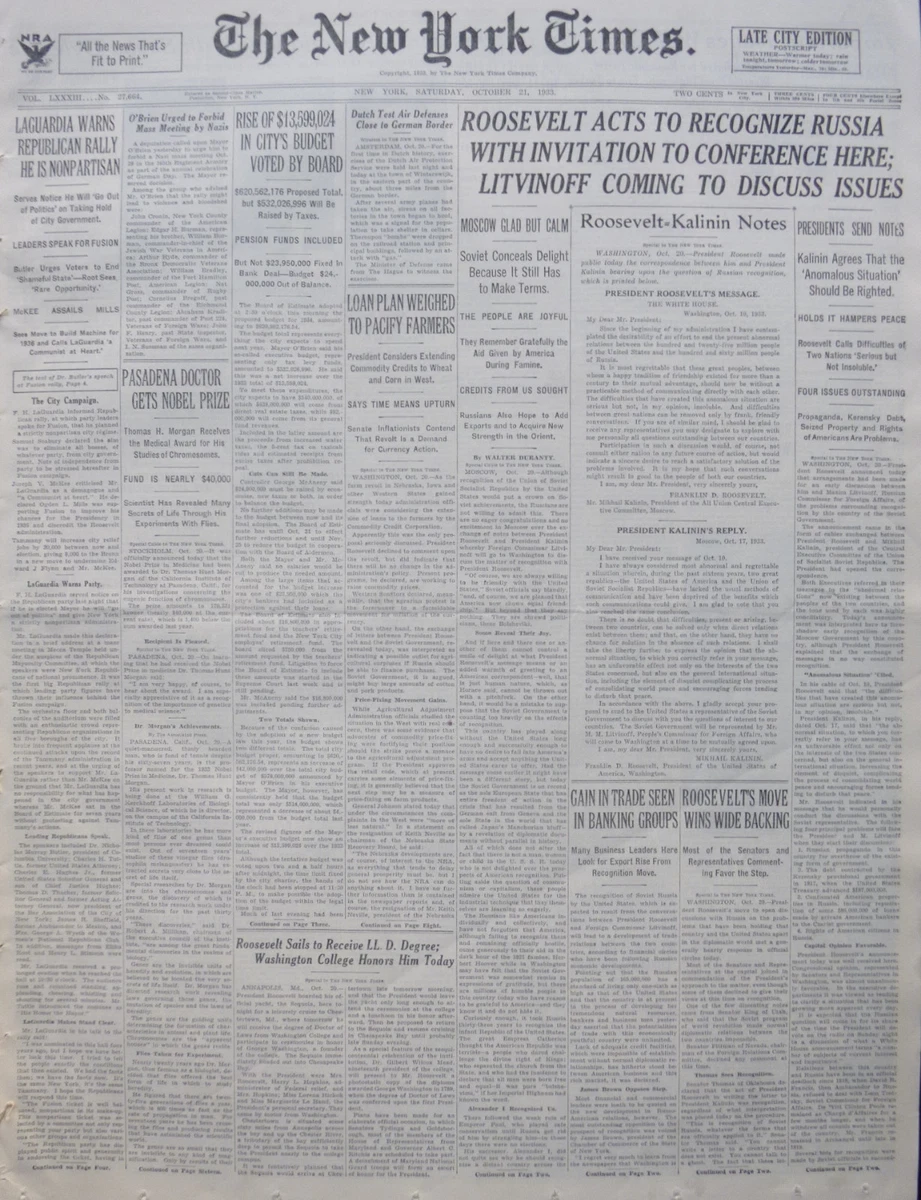 Thomas Hunt Morgan Nobel Prize