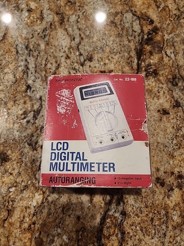 Micronta LCD Digital Multimeter Auto Ranging 22-188 In Box with ...