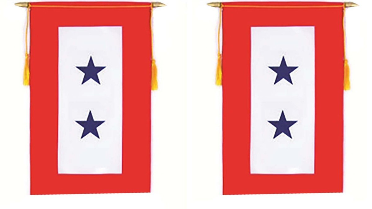 Blue Star Flag In Window