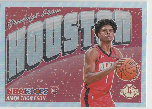2023-24 NBA Hoops Winter Insert Greetings From Holo AMEN THOMPSON RC #8 ...