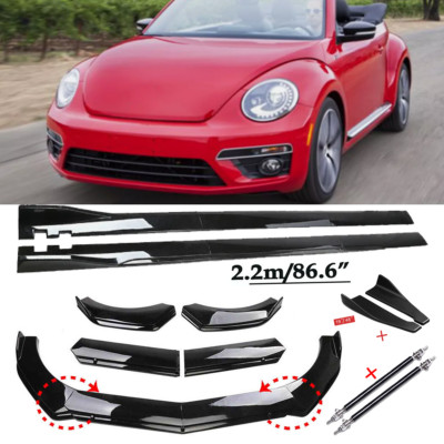 For VW Beetle A5 Front Bumper Lip Spoiler Chin Splitter Gloss Black ...