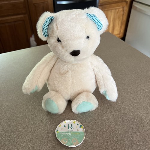 B Softies by Battat Happy Hues Marshmallow Teddy Bear 11" rare Cream ...