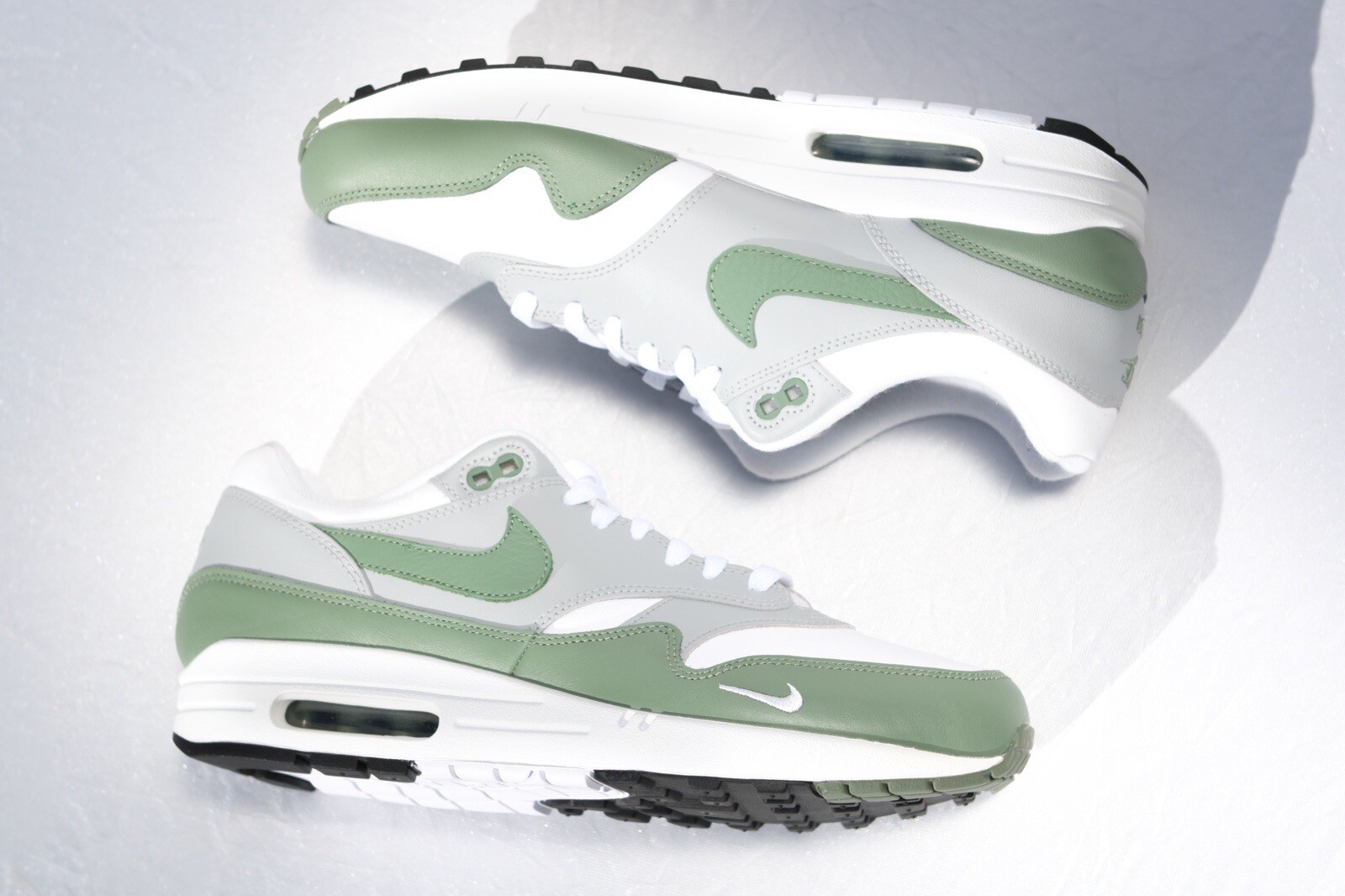 Nike Air Max 1 PRM Leather Spiral Sage Green Wolf Grey DB5074-100 Mens ...