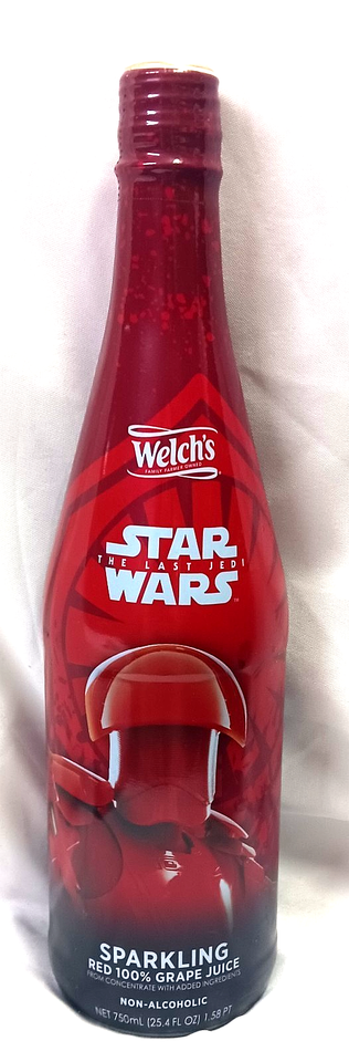 STAR WARS THE LAST JEDI WELCHS SPARKLING RED GRAPE JUICE BOTTLE ...