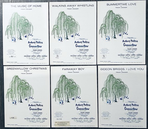 6x lot GREENWILLOW sheet music 1960 short-lived BROADWAY show by FRANK ...