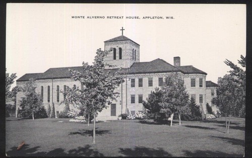 Postcard APPLETON Wisconsin/WI Monte Alverno Retreat House view 1930's ...