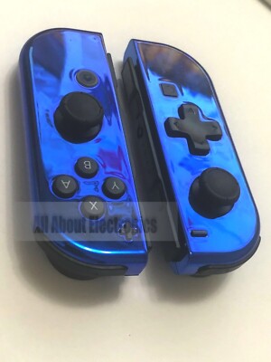Custom Chrome Blue Nintendo Switch Joy Con Joy-Con JoyCon set ...