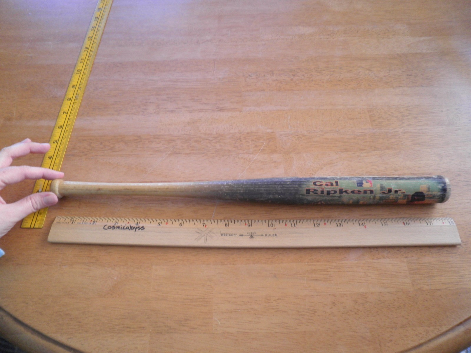 Cal Ripken Jr. mini baseball wooden bat Baltimore Orioles 18" VINTAGE ...