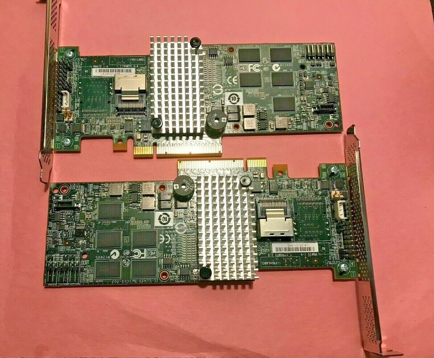 lot of 2 LSI - MegaRaid -SAS Controller Card - 6GB/S 2.0X8 PCI-E L3 ...