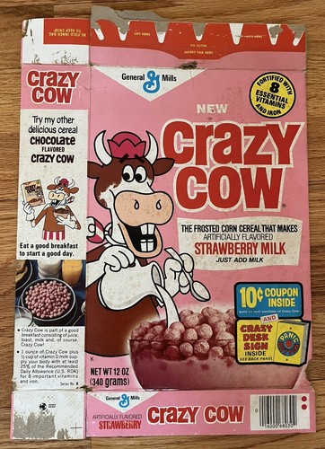 1977 General Mills Crazy Cow Cereal box | eBay