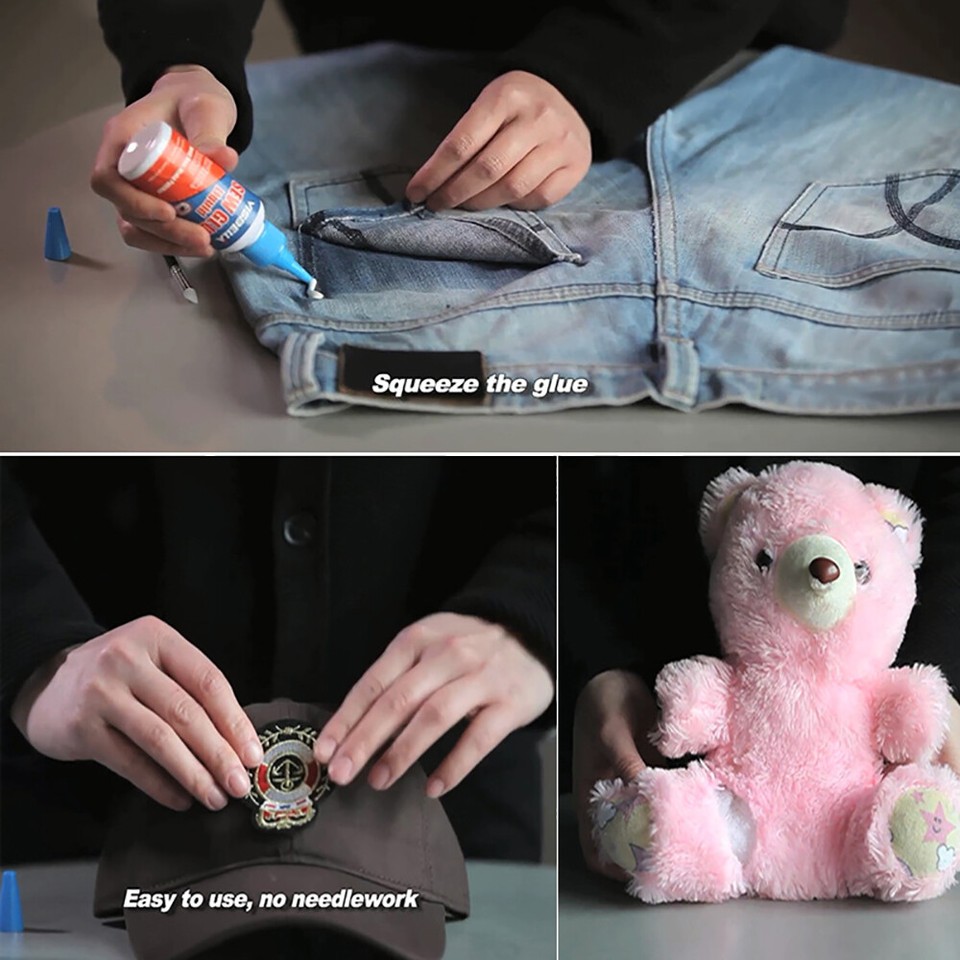 VISBELLA Sew Glue Liquid Kit Secure Stitch Liquid Sewing Solution Multi ...