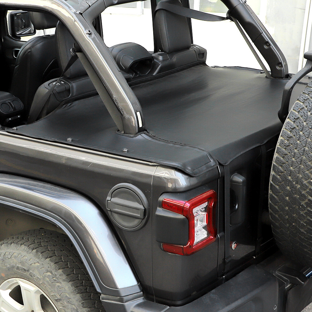 Leather Rear Trunk Soft Top Bikini Isolation Cover For Jeep Wrangler JL ...