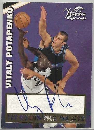 1996-97 Score Board "Visions Signings" Autograph Card, VITALY POTAPENKO RC, Cavs | eBay