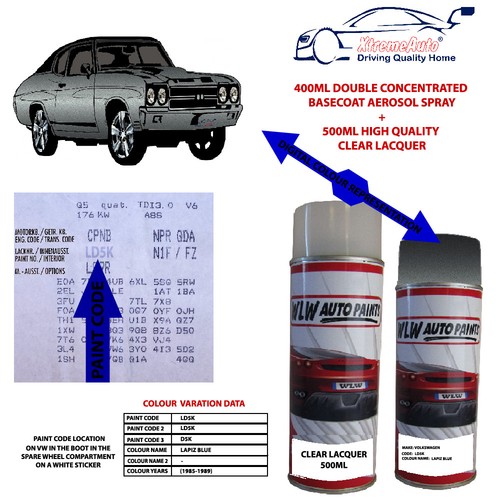 FOR VW FOR VW aerosol Spray Paint LAPIZ BLUE,LD5K,D5K Blue | eBay