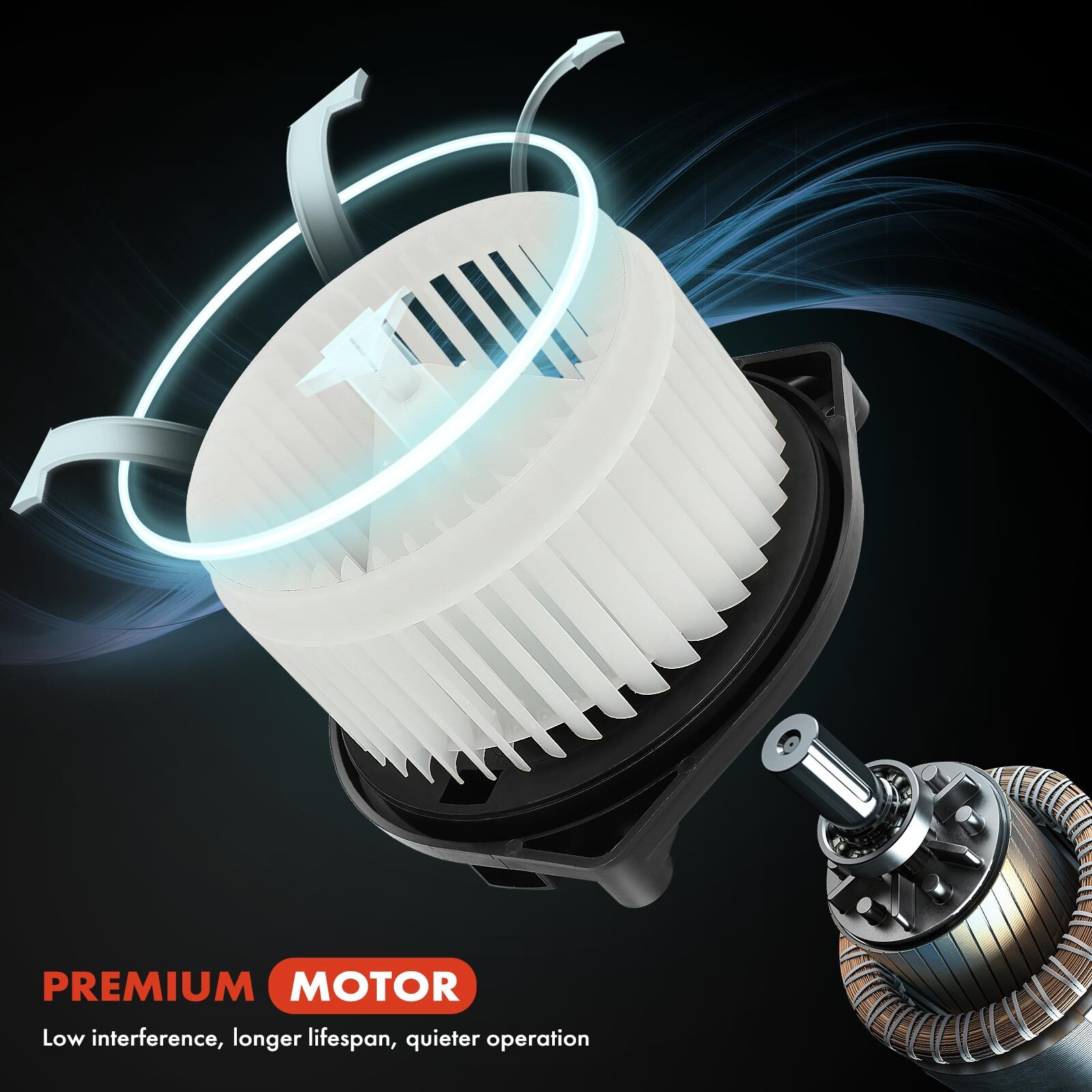 HVAC Blower Heater Motor for Hyundai Genesis Coupe 10-13 Kia Rio Rio5 ...