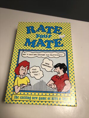 Vintage 1994 Rate Your Mate Card Game Of Kiss & Tell Couples Party Game ...