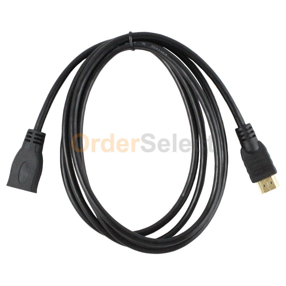 HDMI Extension Cable Male to Female HDMI Cable Extender Adapter 3D 4K x ...