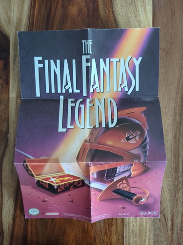 The Final Fantasy Legend Nintendo Game Boy Foldable Promo Poster Map ...