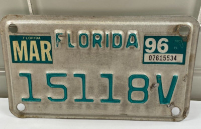 Vintage Florida motorcycle license plate | eBay