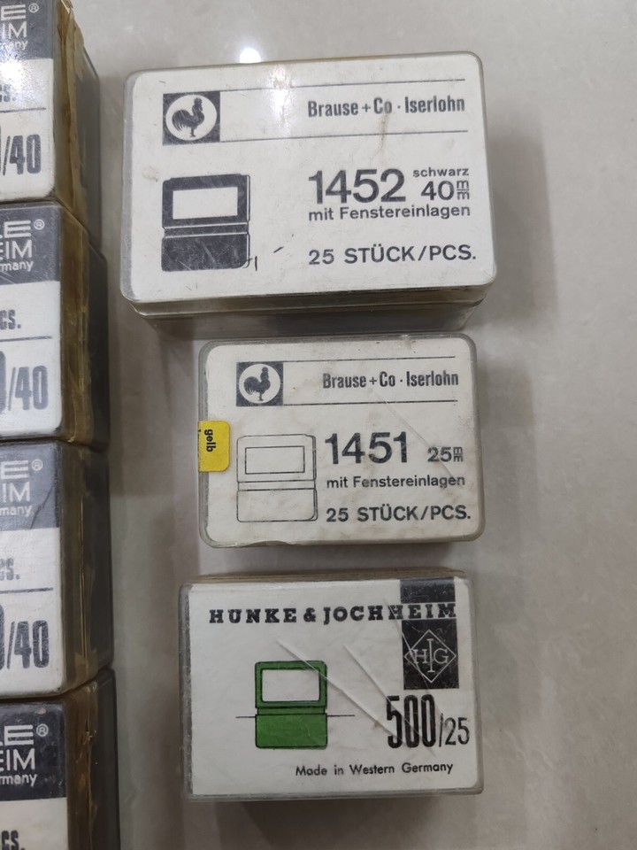 14 X Vintage Rare Metal Index Clips Boxes from 70s hunke & jochheim ...