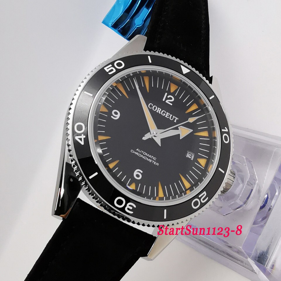 41mm Luminous Watch Hands Sapphire Glass Automatic Movement CORGEUT Men ...