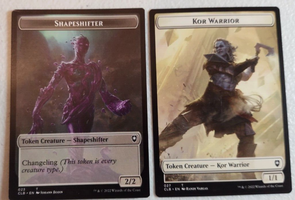 4x Shapeshifter (023) - Kor Warrior Token 2-sided NM Battle for Baldur ...
