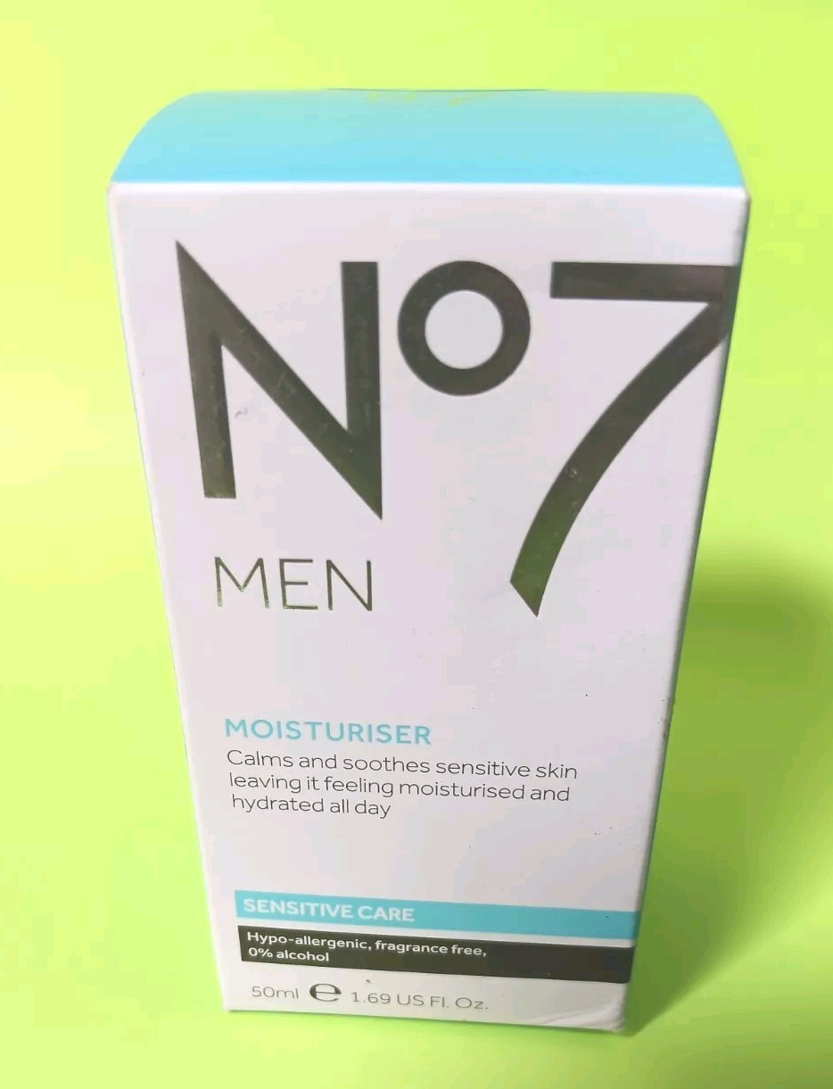 No7 Men Moisturizer for Sensitive Skin 1.69 fl oz Hypoallergenic ...