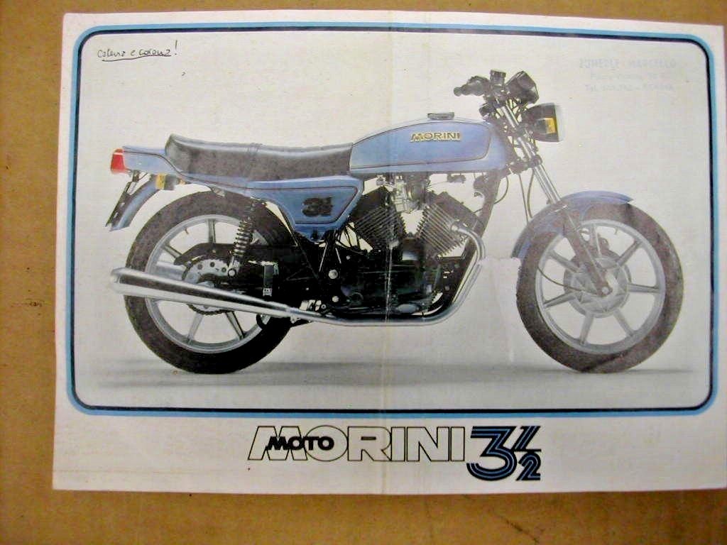 Moto Morini 3 1/2 Factory Brochure OEM Original Print Sales Literature ...