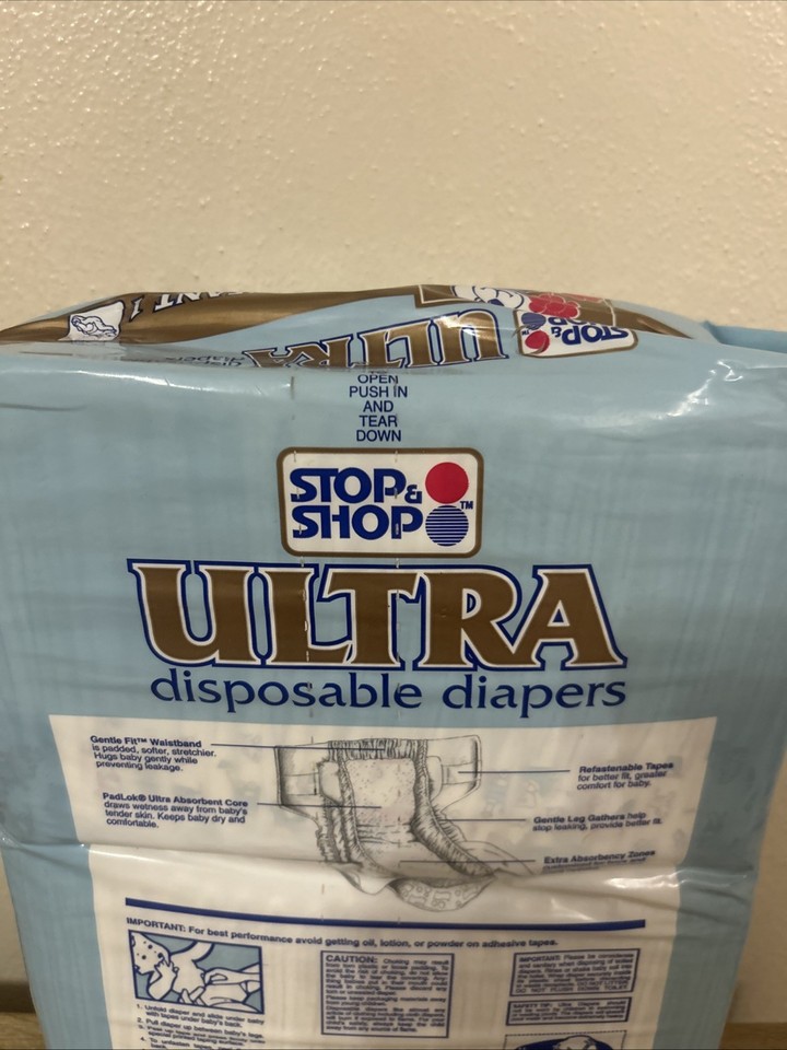 Vintage Diapers ( Unopened ) 70’s Stop & Shop Ultra Disposable Diapers ...