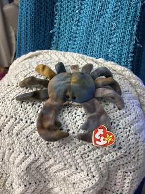 Claude Tie Dye Crab 5th Gen 1996 Retired Ty Beanie Baby Collectible ...