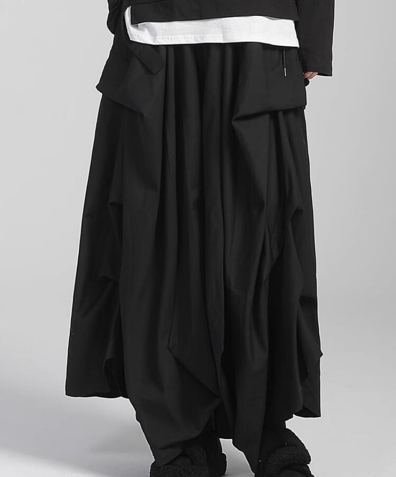 Japanese Style Pants Womens Large Size High Waist Wide Leg Casual Pants ...
