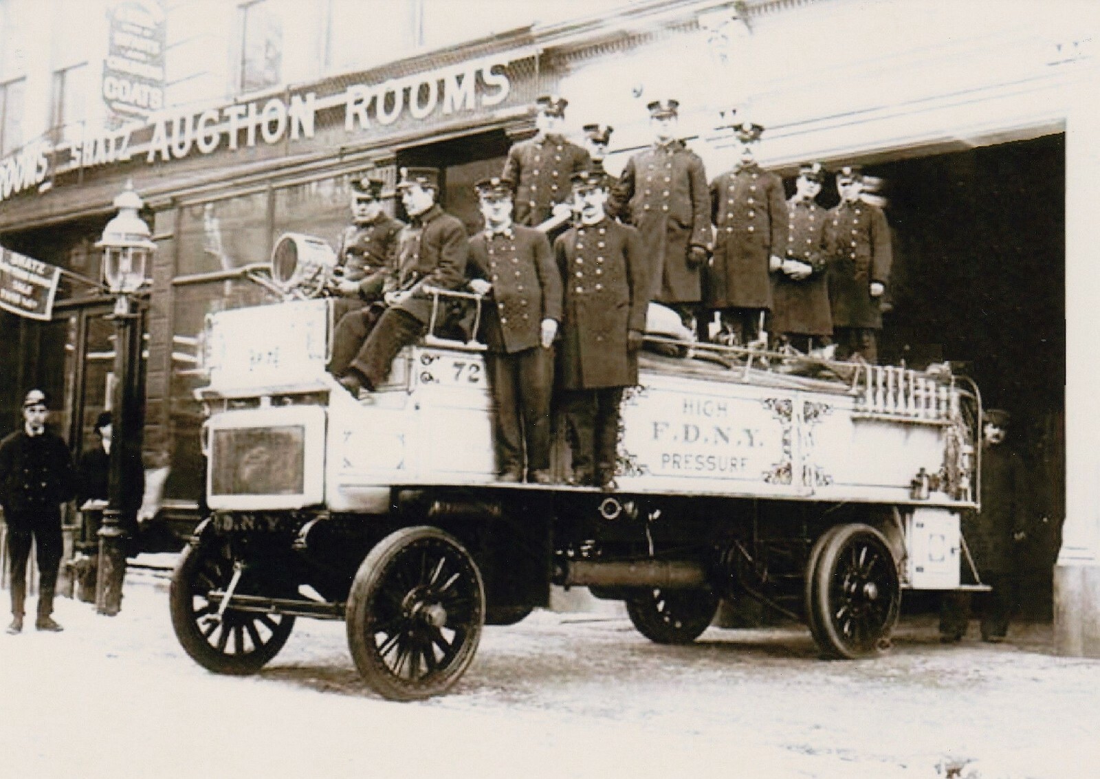1912 New York City Fire Truck PHOTO Vintage FDNY Department Firefighter ...