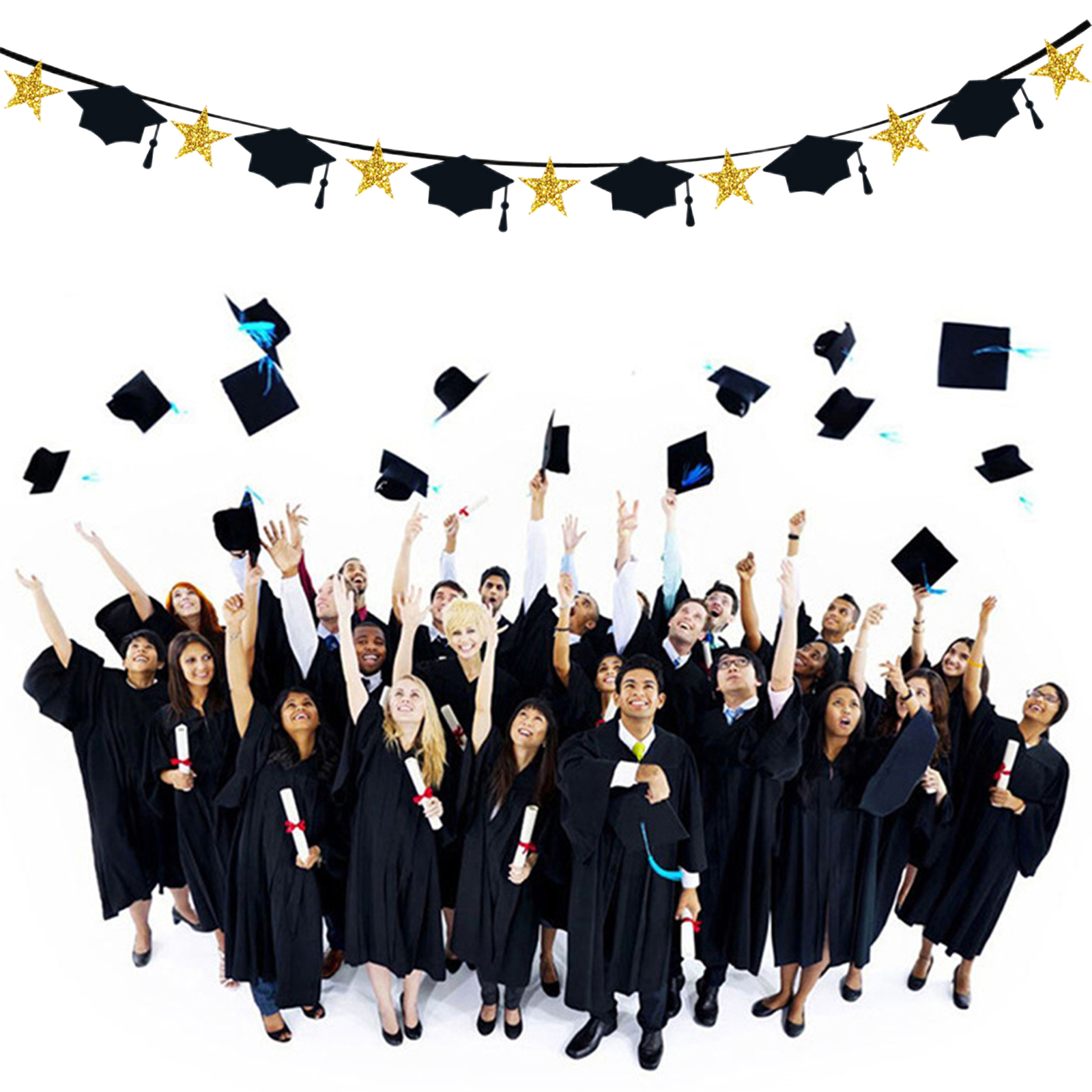 13 Pcs Graduation Party Banners Create Atmosphere Decorative Star ...