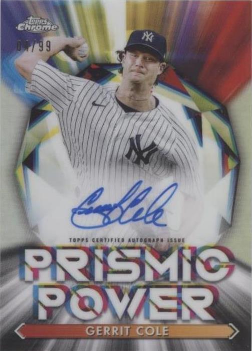 2021 Topps Chrome - Prismic Power Autographs Gerrit Cole #PPA-GC /99 ...