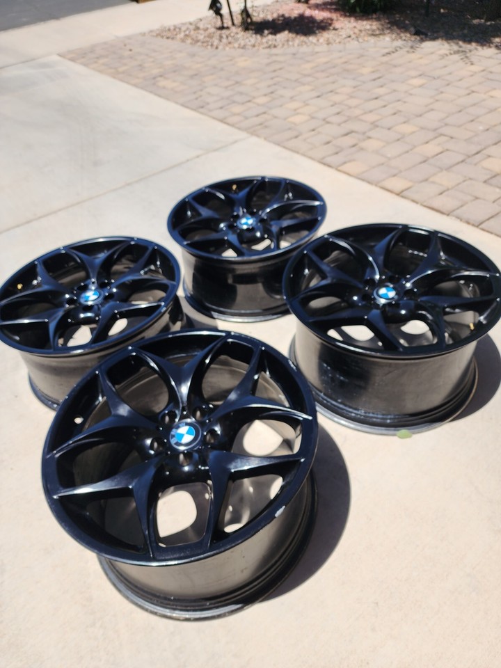 21" BMW OEM Factory Genuine Original Stock Set Wheels Rims Black Style ...
