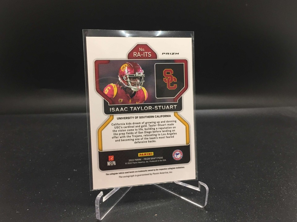 Isaac Taylor-Stuart 2022 Prizm Draft Hyper Auto RA-ITS USC Colts RC | eBay