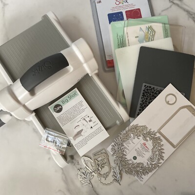 Bundle Sizzix Big Shot Die Cutting Machine w Die Adapter Texturez Dies ...