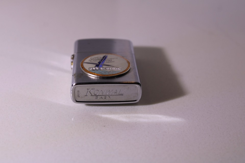 1970's USS Sculpin SSN-590 Insignia Lighter Konwal Baby in Original Box ...