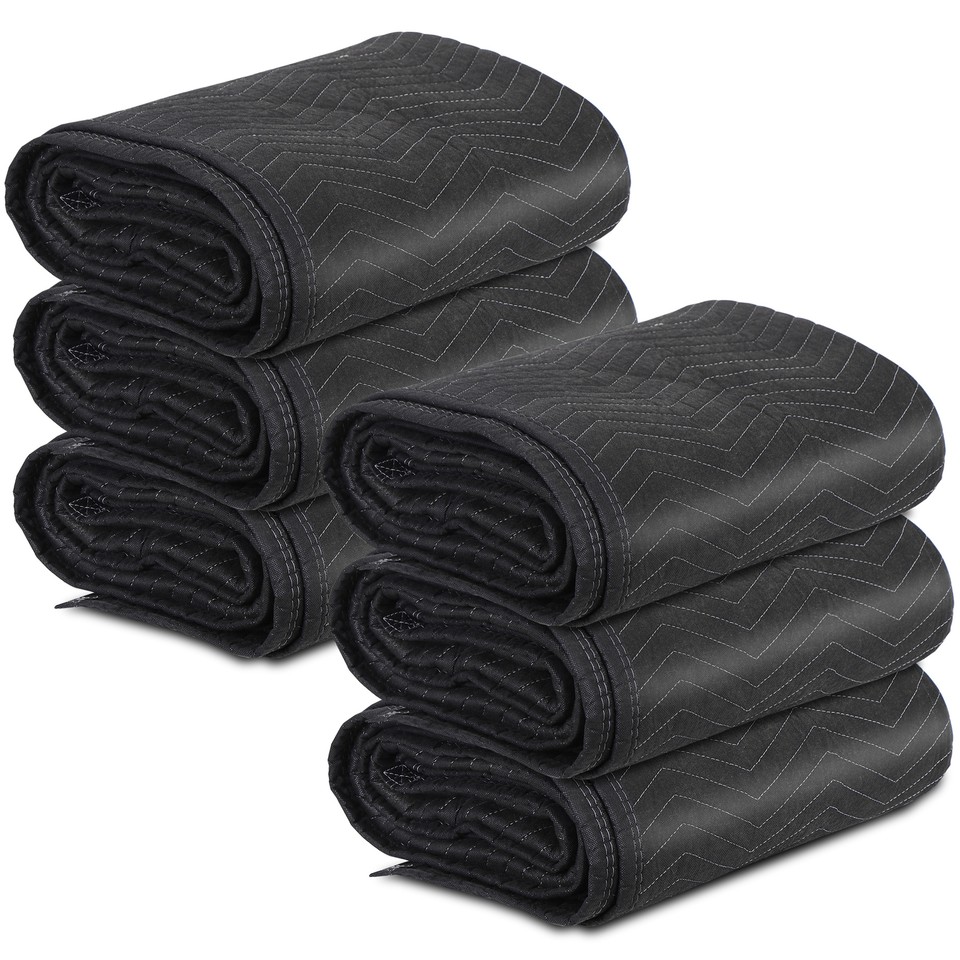 6 Heavy Duty Moving Packing Blankets Ultra Thick Pro 72" x 80 ...