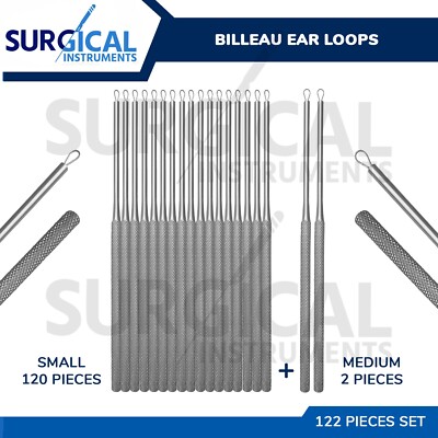 122 Pcs Billeau Ear Loops Flexible Set Stainless Steel German Grade | eBay