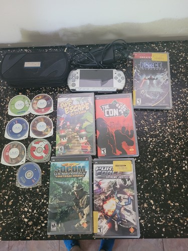 Sony PSP 2001 Console Bundle Charger Case 9 Games and 3 Movies | eBay